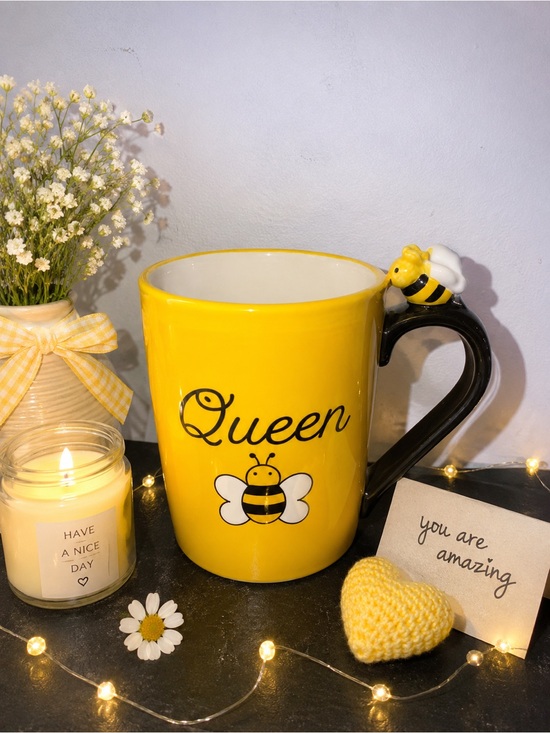 Other | Yellow Queen Bee Ceramic Mug | Poshmark